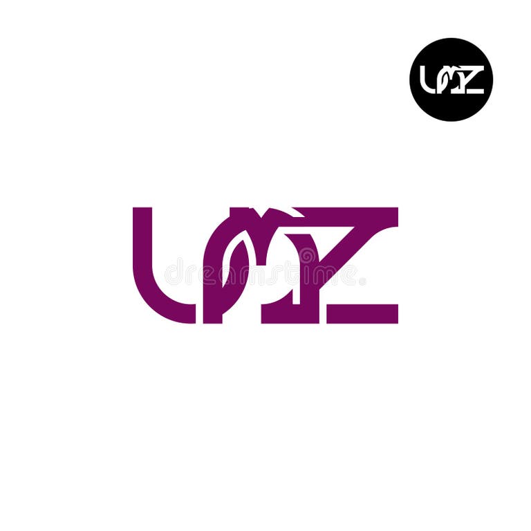 Letter UMZ Monogram Logo Design Stock Vector - Illustration of ...