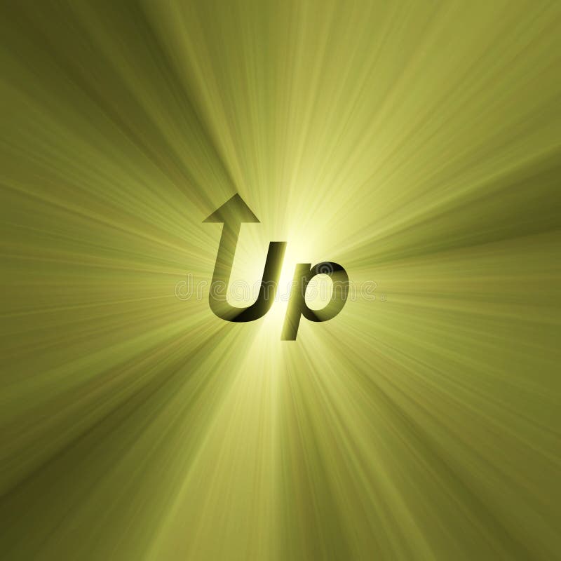 Word Up Arrow Sign Light Flare Stock Illustration - Illustration of ...