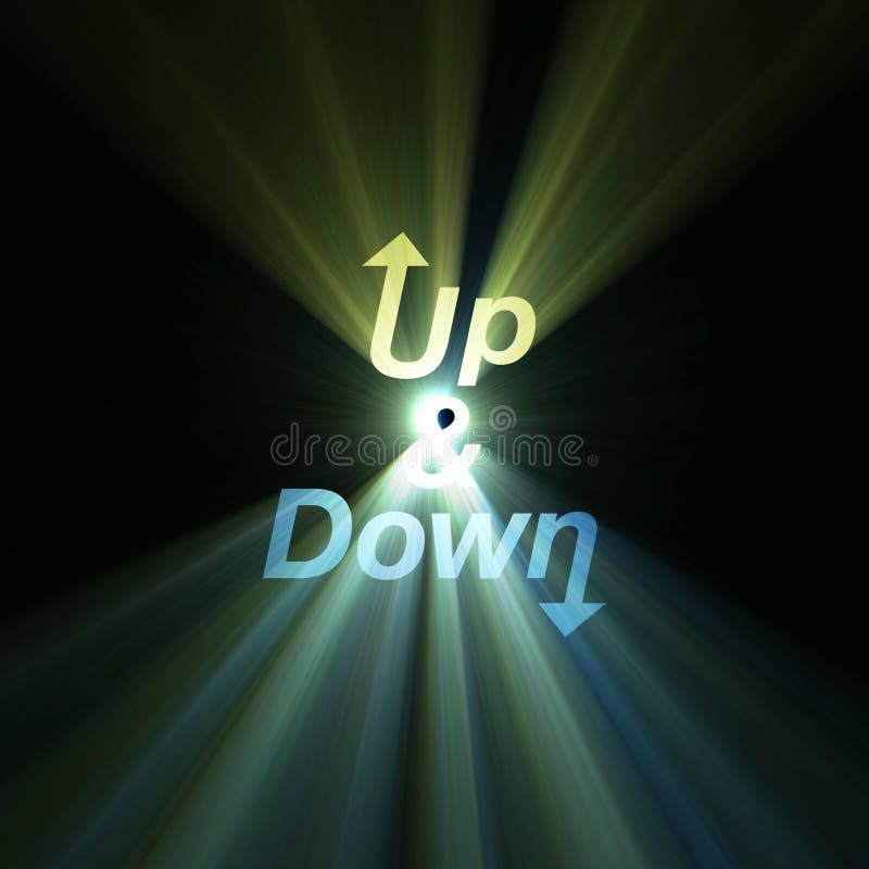 Letter Up & Down Arrow Sign Flare Stock Illustration - Illustration of ...