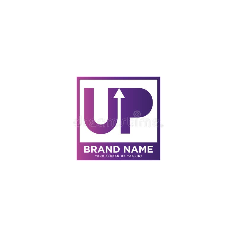 Letter Up Logo Design Vector Stock Vector - Illustration of flash ...