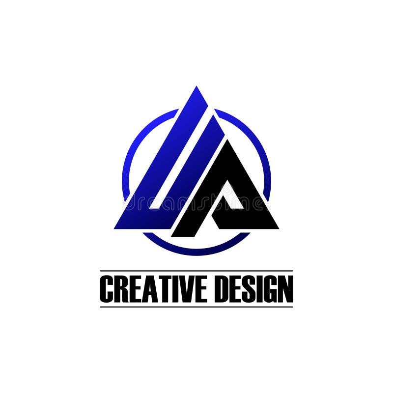 Letter UP Triangle Simple Logo Design Vector. Stock Vector ...