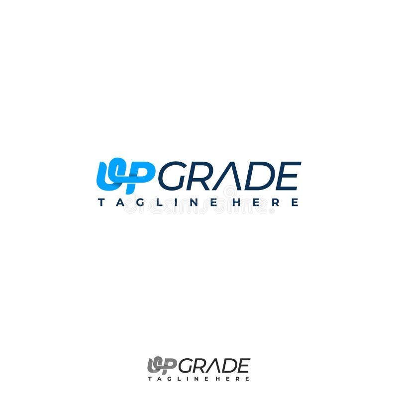 Letter Upgrade Logo Simple Modern Concept for Your Company Stock Vector ...