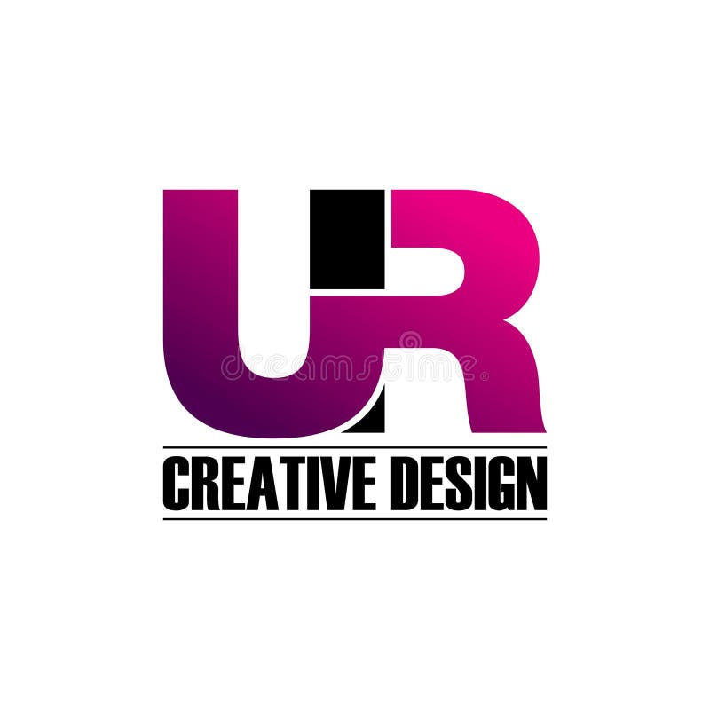 Letter UR Simple Monogram Logo Icon Design. Stock Vector - Illustration ...