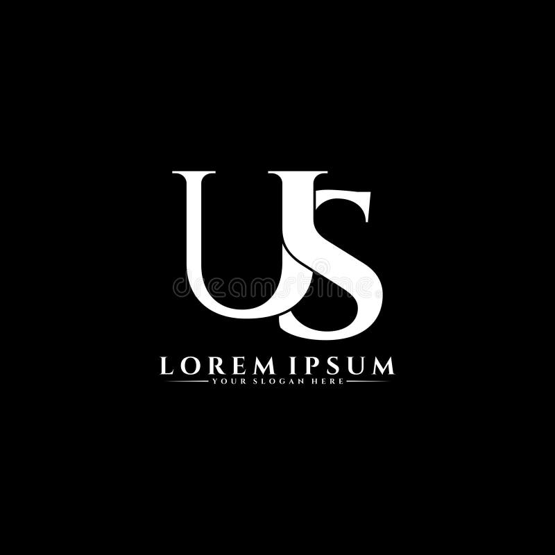 Letter US Simple Monogram Logo Icon Design. Stock Vector - Illustration ...