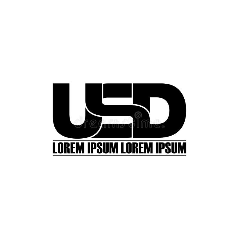 Letter USD Simple Monogram Logo Icon Design. Stock Vector ...