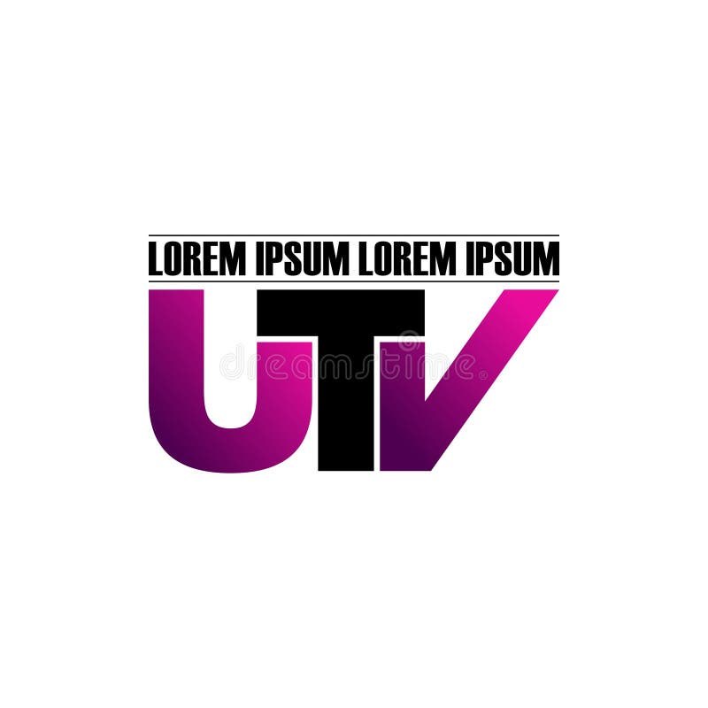 Letter UTV Simple Monogram Logo Icon Design. Stock Vector ...