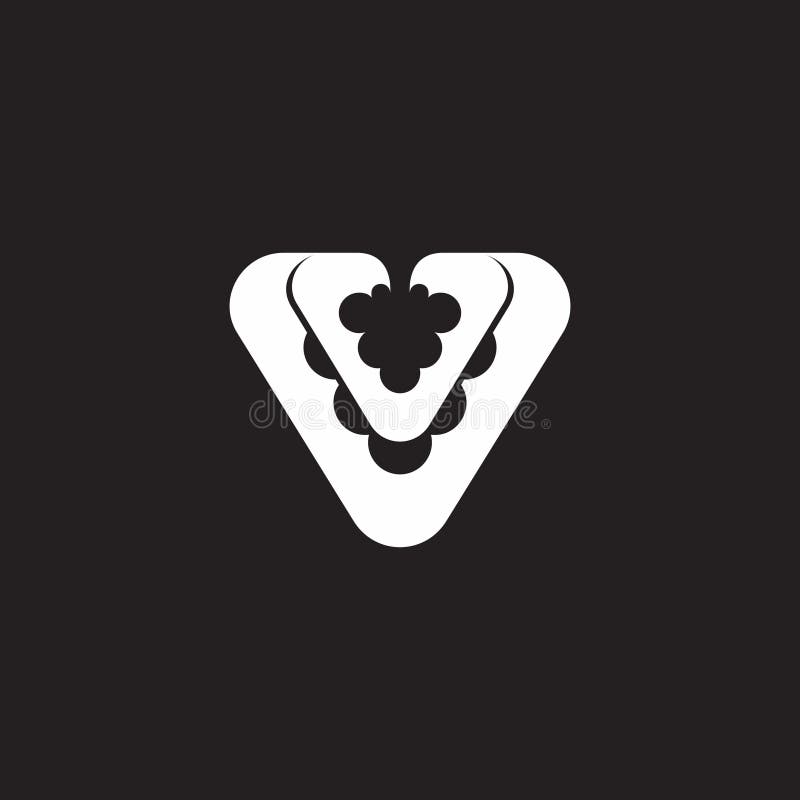 Letter V Triangle Linked Dots Logo Vector Stock Vector - Illustration ...