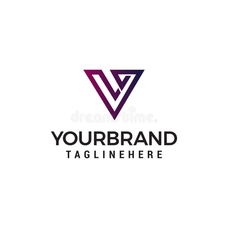 Letter V Abstract Logo Design Concept Template Stock Vector ...