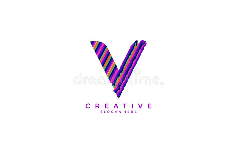 Letter V Rainbow Stock Illustrations – 761 Letter V Rainbow Stock ...