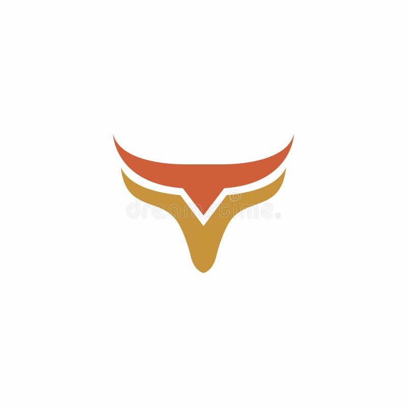 Letter V Bull Logo Vector Illustration Stock Vector - Illustration of ...