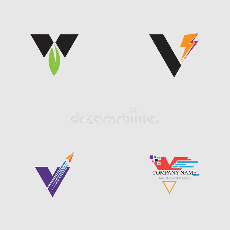 Letter V Business Corporate Abstract Unity Vector Logo Design Template ...