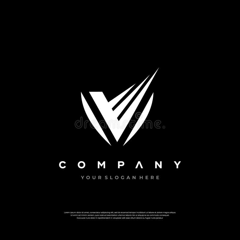 Letter V with Check Mark Logo Icon Design Template Elements Stock ...