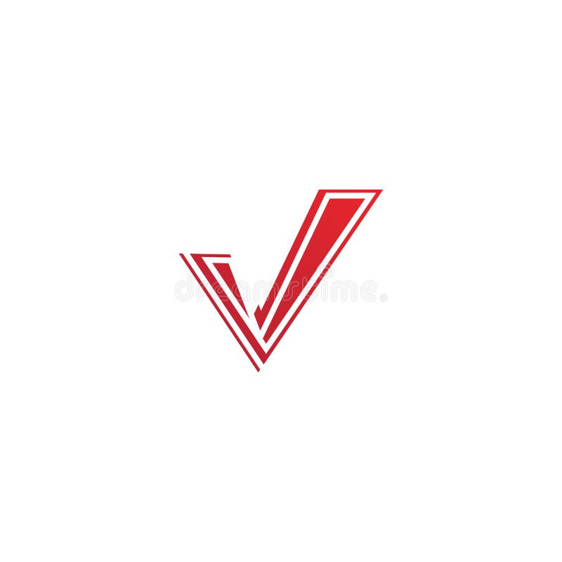 Letter V Check Mark Logo Icon Design Template Elements-vector Stock ...