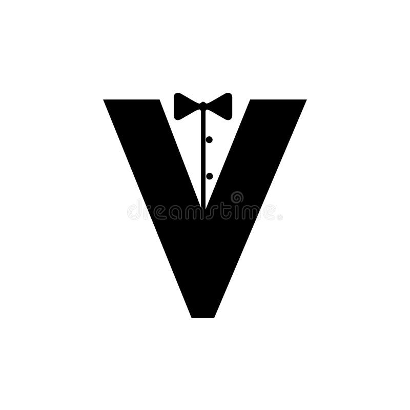 Letter V Coat Formal Suit Design Logo Vector Stock Vector ...