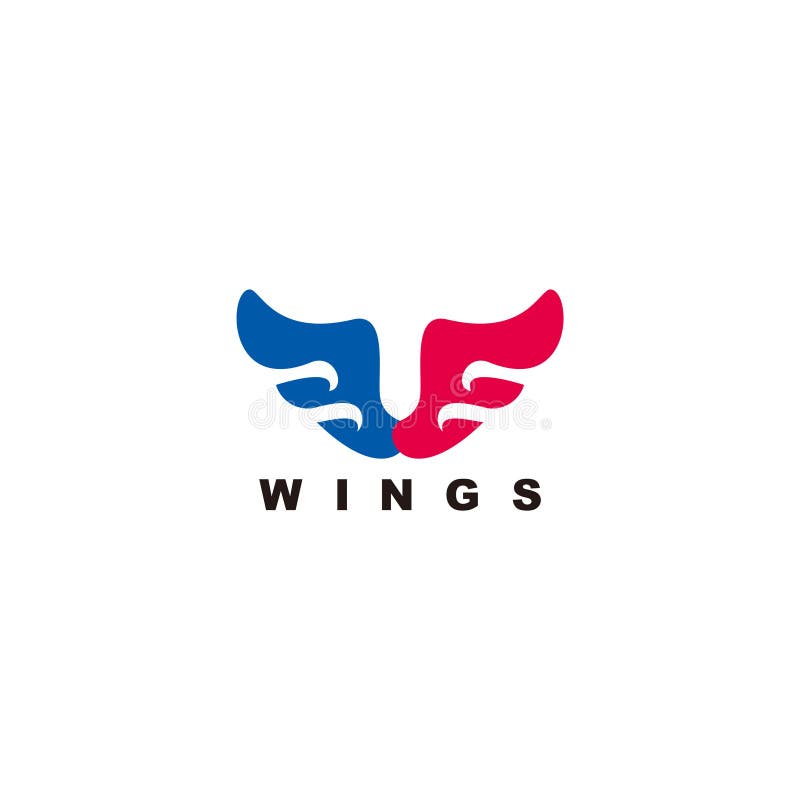 Letter V Colorful Wings Fly Symbol Logo Vector Stock Vector ...