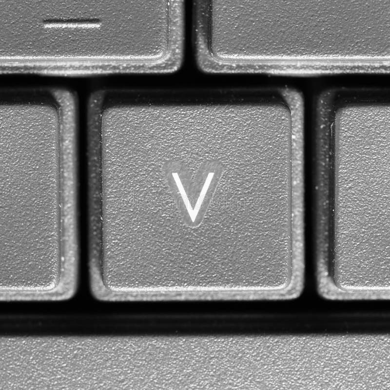 Letter V on Computer Keyboard Stock Photo - Image of personal, alphabet ...