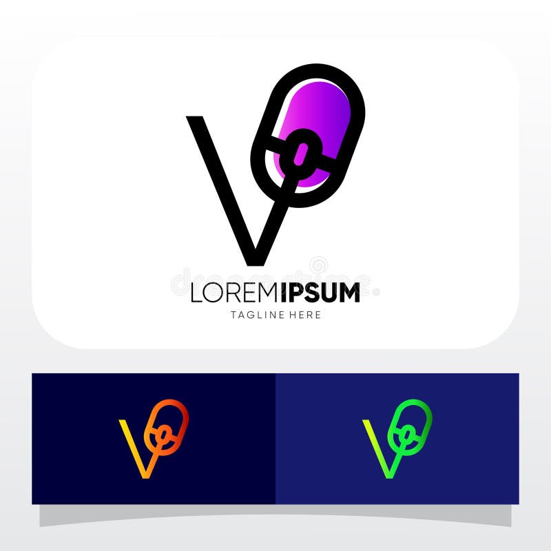 Letter V Computer Mouse Logo Design Vector Icon Graphic Emblem ...