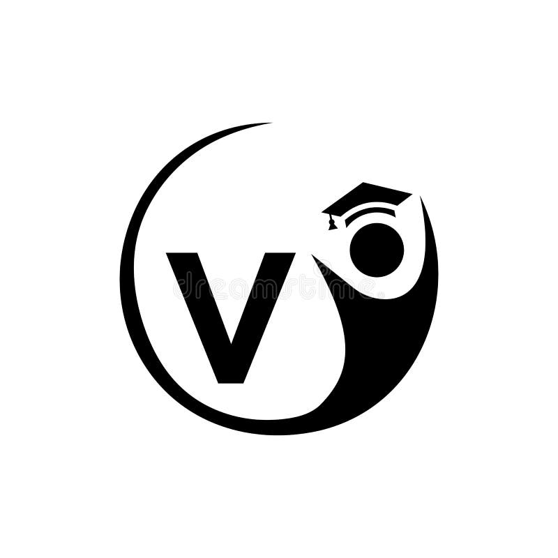 Letter V Education Logo Template. Education Logo on V Letter, Initial ...