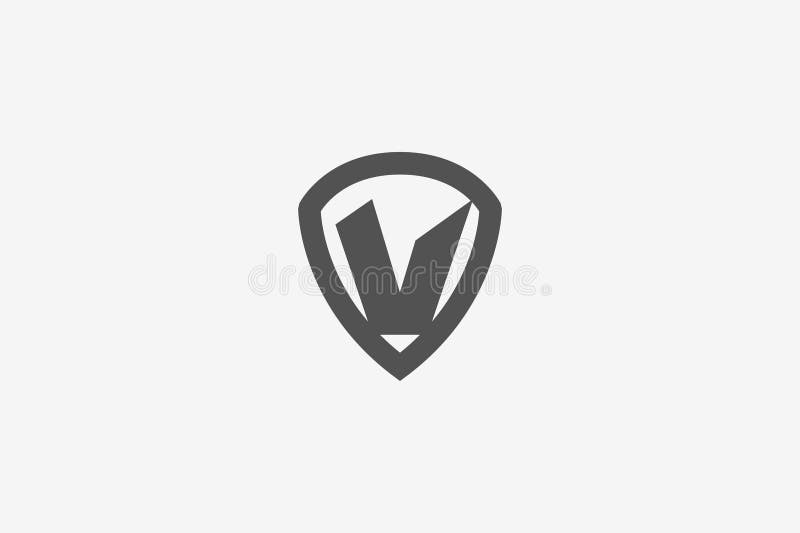 Letter v emblem logo stock vector. Illustration of drawing - 282381753