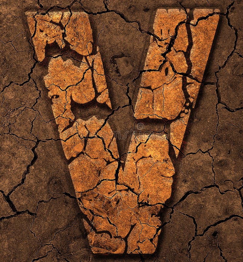 Letter K 3d Font Crumbling Stone Effect Carved Stock Illustration ...