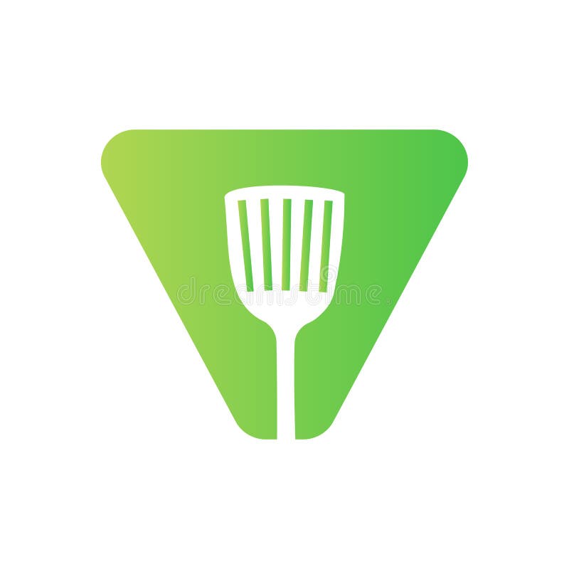 Letter V Kitchen Spatula Logo. Kitchen Logo Design Combined with ...