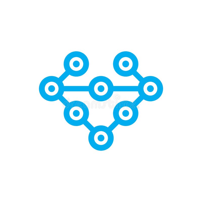 Letter V Linked Circle Connected Symbol Logo Vector Stock Vector ...