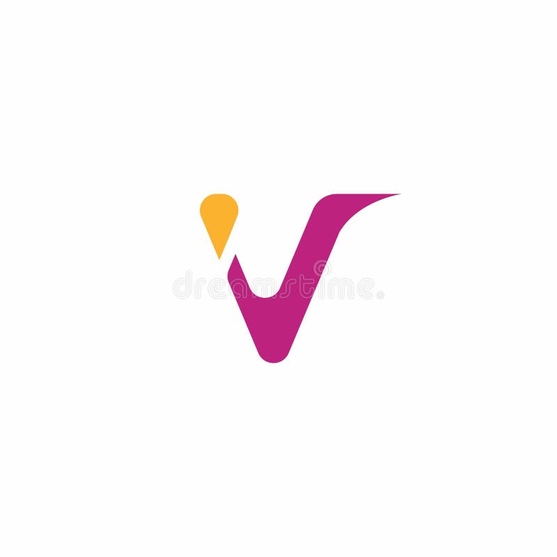 Letter V Logo Design. V Icon Stock Illustration - Illustration of font ...