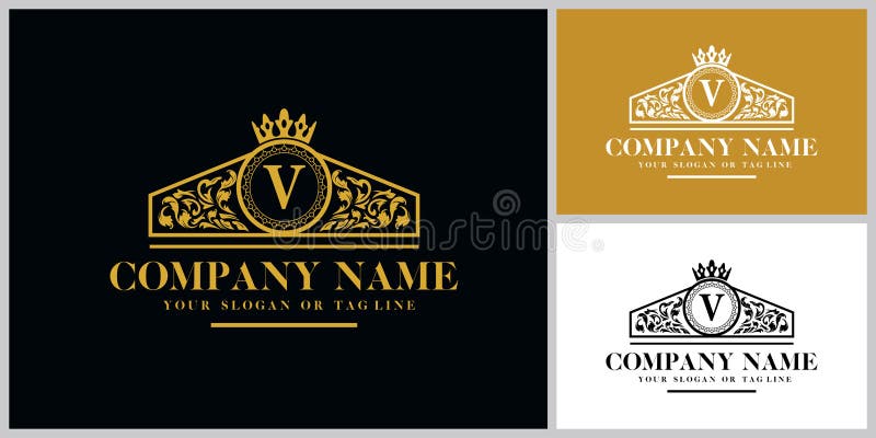 Letter V Logo Design Luxury Gold Stock Vector - Illustration of hotel ...