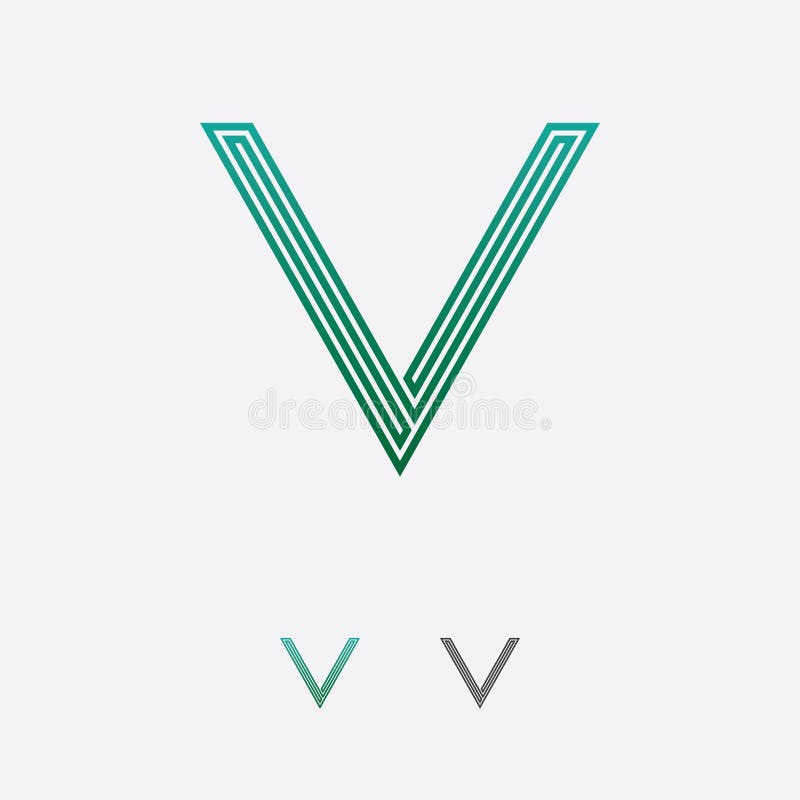 Letter V Logo Design Vector. Stock Vector - Illustration of logo ...