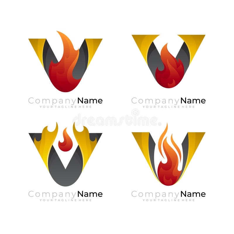 Letter V Fire Stock Illustrations – 391 Letter V Fire Stock ...