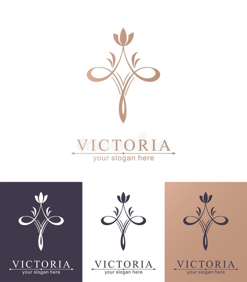 Letter V Logo Template. Monnogram, Delicate Floral Design. Personal ...