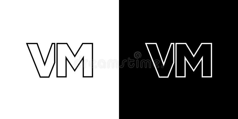 Letter V and M, VM Logo Design Template. Minimal Monogram Initial Based ...