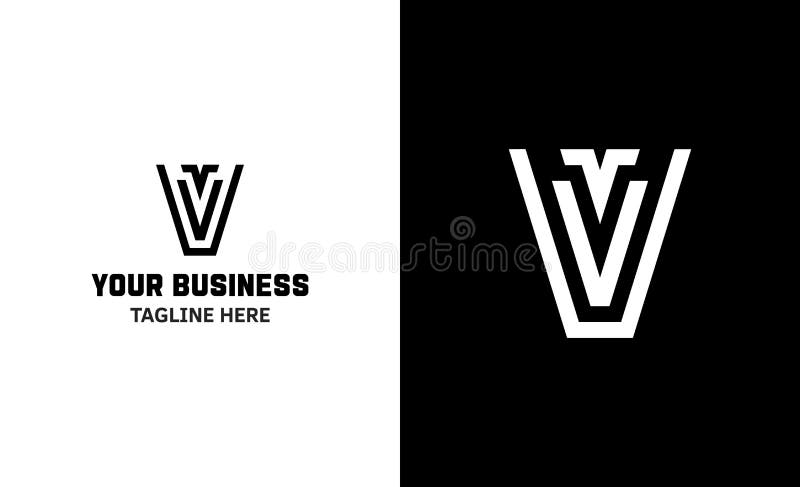 Letter V Minimal Vector Logo. Icon Mark Design Template Stock Vector ...