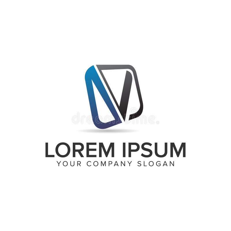 Letter V Modern Square Logo Design Concept Template. Fully Editable ...