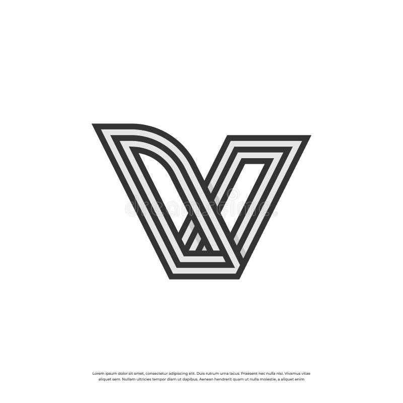 Letter V Monogram Logo Design, Vector EPS 10 Stock Vector ...