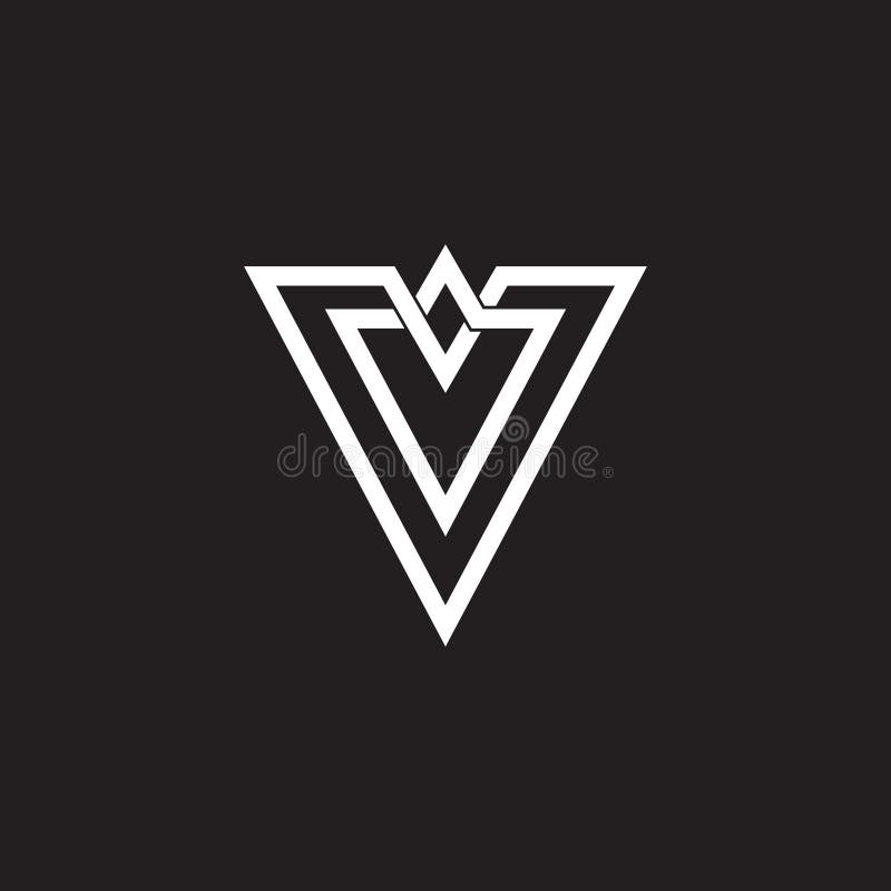 Letter V Overlapping Lines Monogram Logo Vector Stock Vector ...