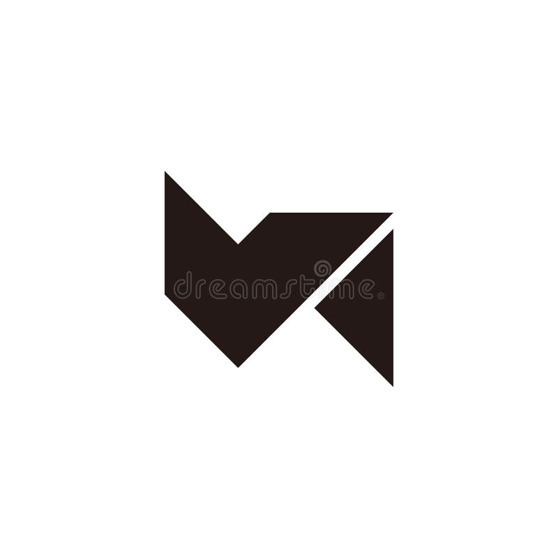 Letter V Paper Fold Envelope Symbol Logo Vector Stock Vector ...