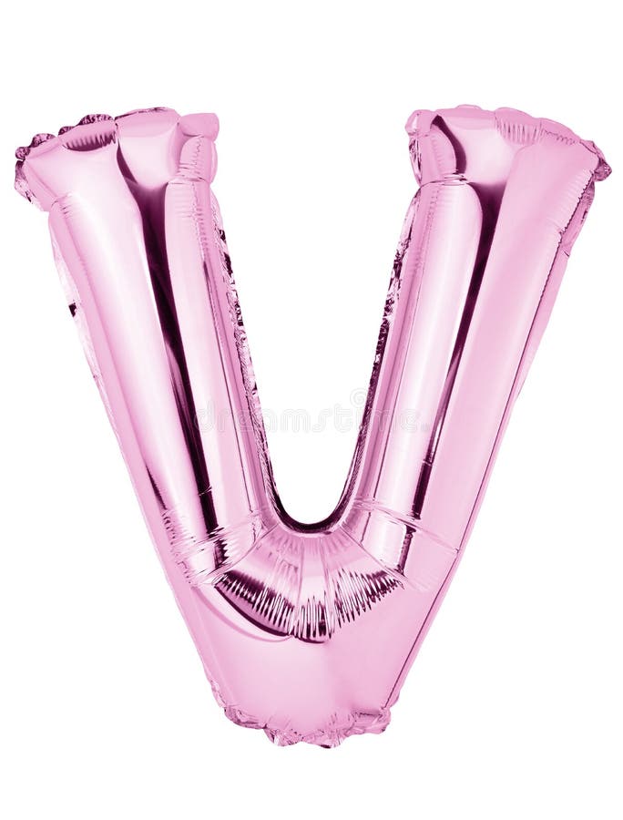Letter B in Pink Mylar Balloon Isolated Stock Image - Image of white ...