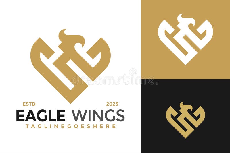 Eagle Letter V Shape Stock Illustrations – 153 Eagle Letter V Shape ...