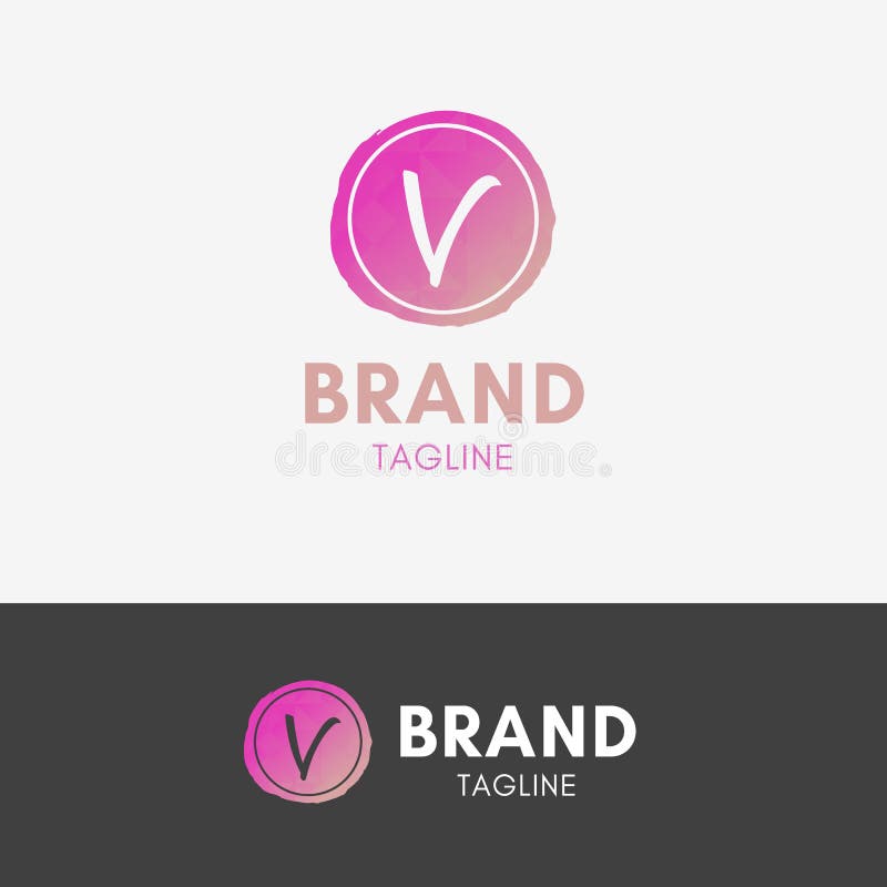 Letter V Shape Polygon Logo Stock Vector - Illustration of internet ...