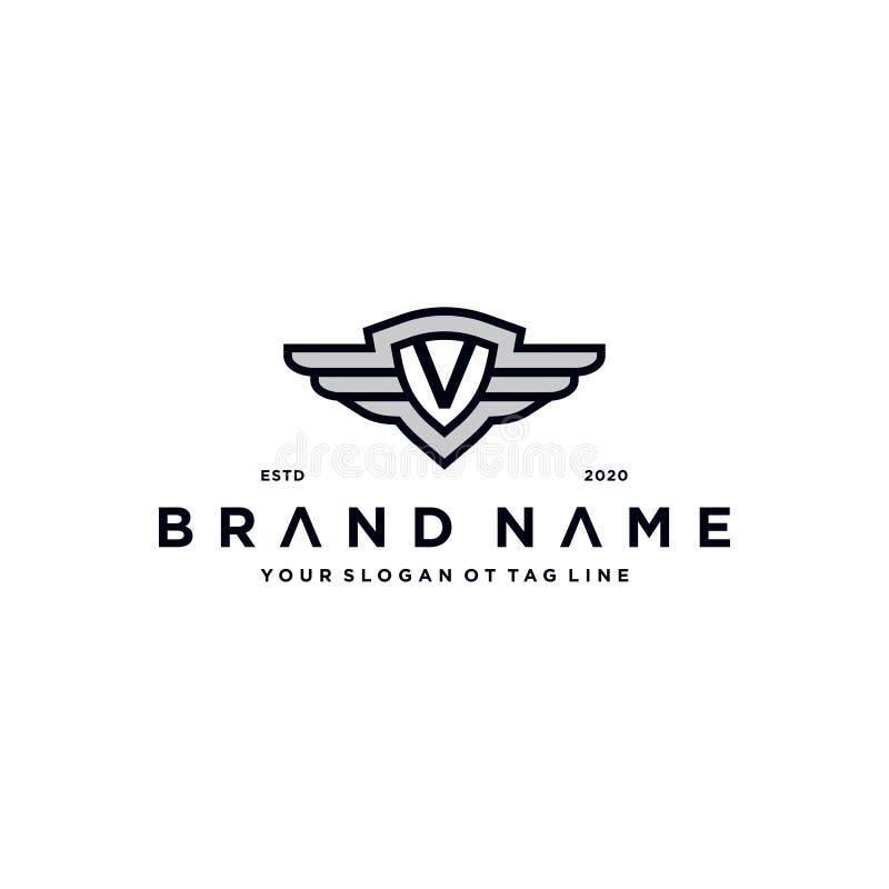 V Wing Logo Template Stock Illustrations – 443 V Wing Logo Template ...