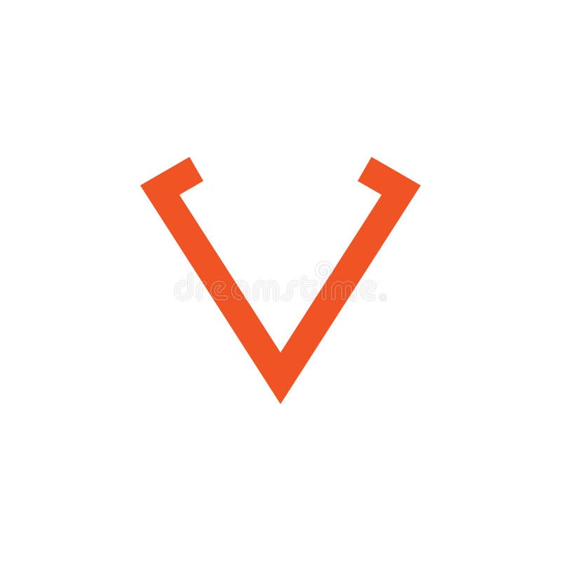 Letter V Simple Geometric Arrow Logo Vector Stock Vector - Illustration ...