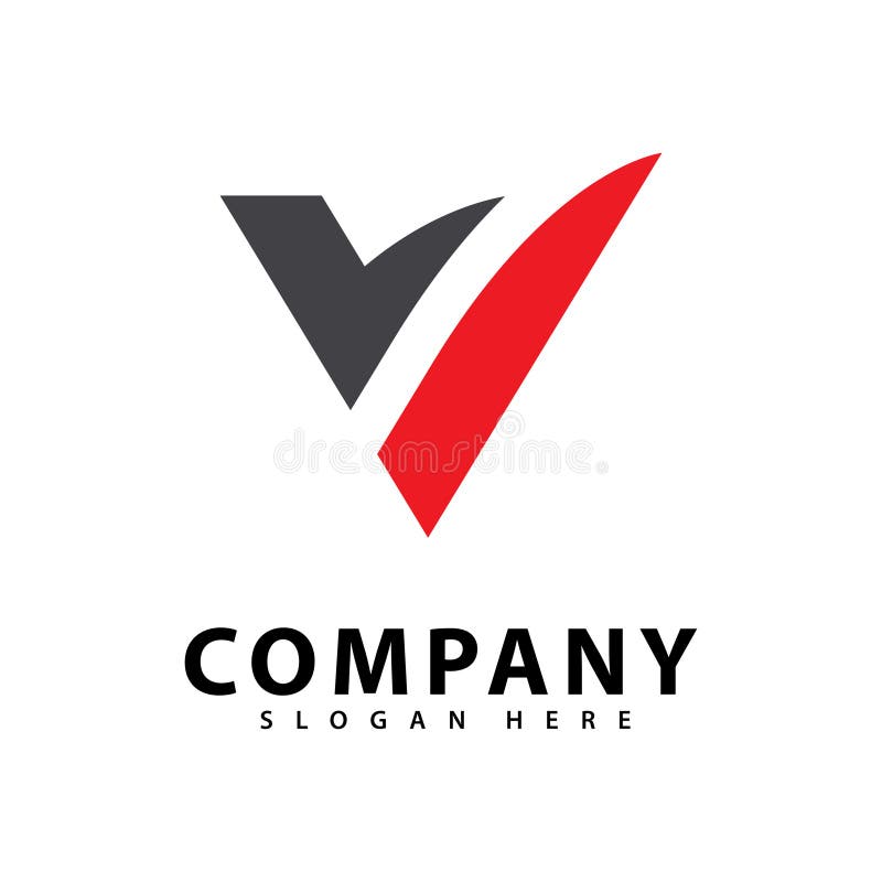 Letter V Simple Template Logo Stock Vector - Illustration of icon ...