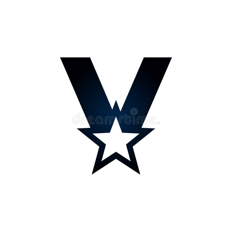 Letter V Star Logo. Usable for Winner, Award and Premium Logos Stock ...