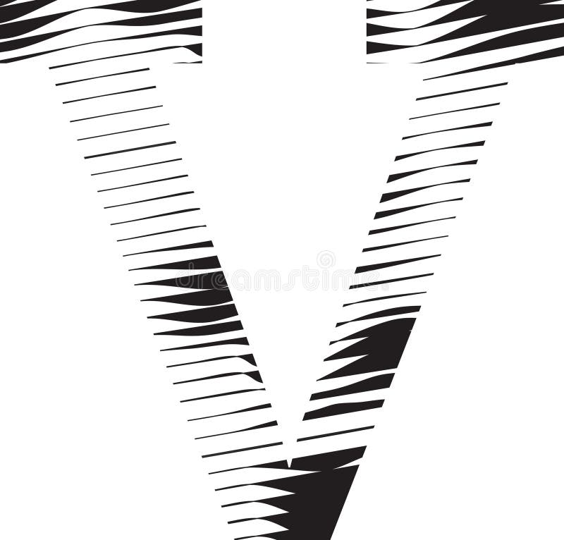 Letter V Stripe Motion Line Logo Stock Vector - Illustration of ...
