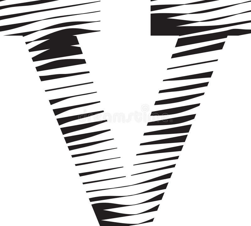 Letter V Stripe Motion Line Logo Stock Vector - Illustration of ...