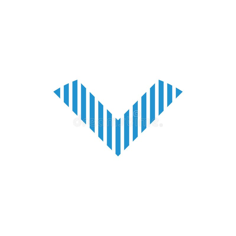 Letter V Stripes Arrow Logo Vector Stock Vector - Illustration of ...