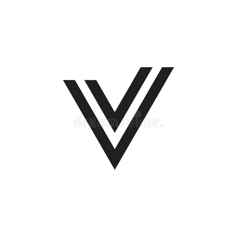 Letter V Stripes Check Mark Logo Stock Vector - Illustration of ...