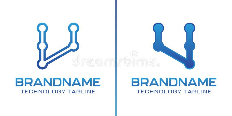 Letter V Technology Logo, Symbolize Progress, Innovation, and Digital ...