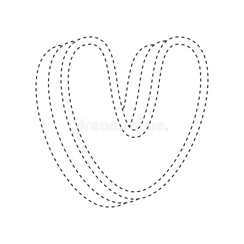 Letter V Tracing Worksheet for Kids Stock Illustration - Illustration ...